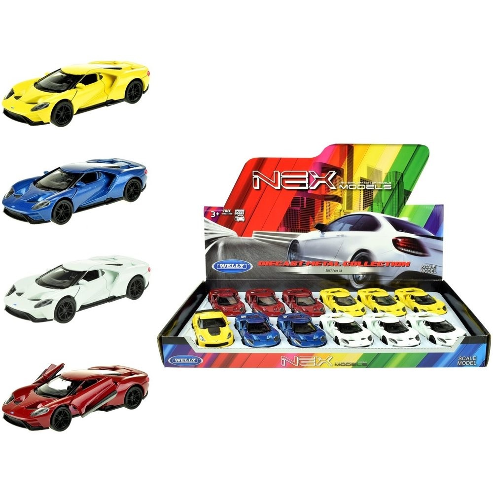 Auto Welly Ford 2017 GT kov/plast 12cm na spätné natiahnutie 4 farby ...