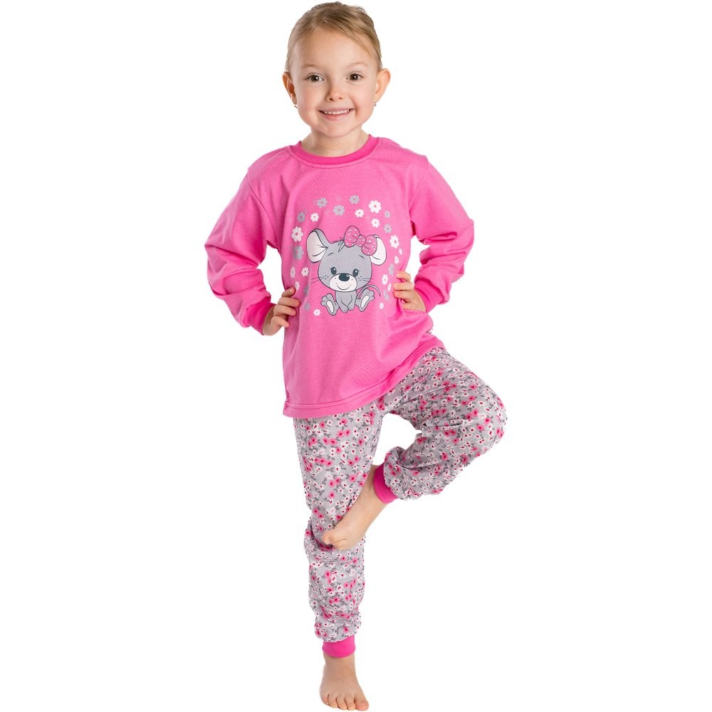 Detské pyžamo Bettymode MYŠKA S MAŠĽOU dlhý rukáv | Skolske–tasky.sk