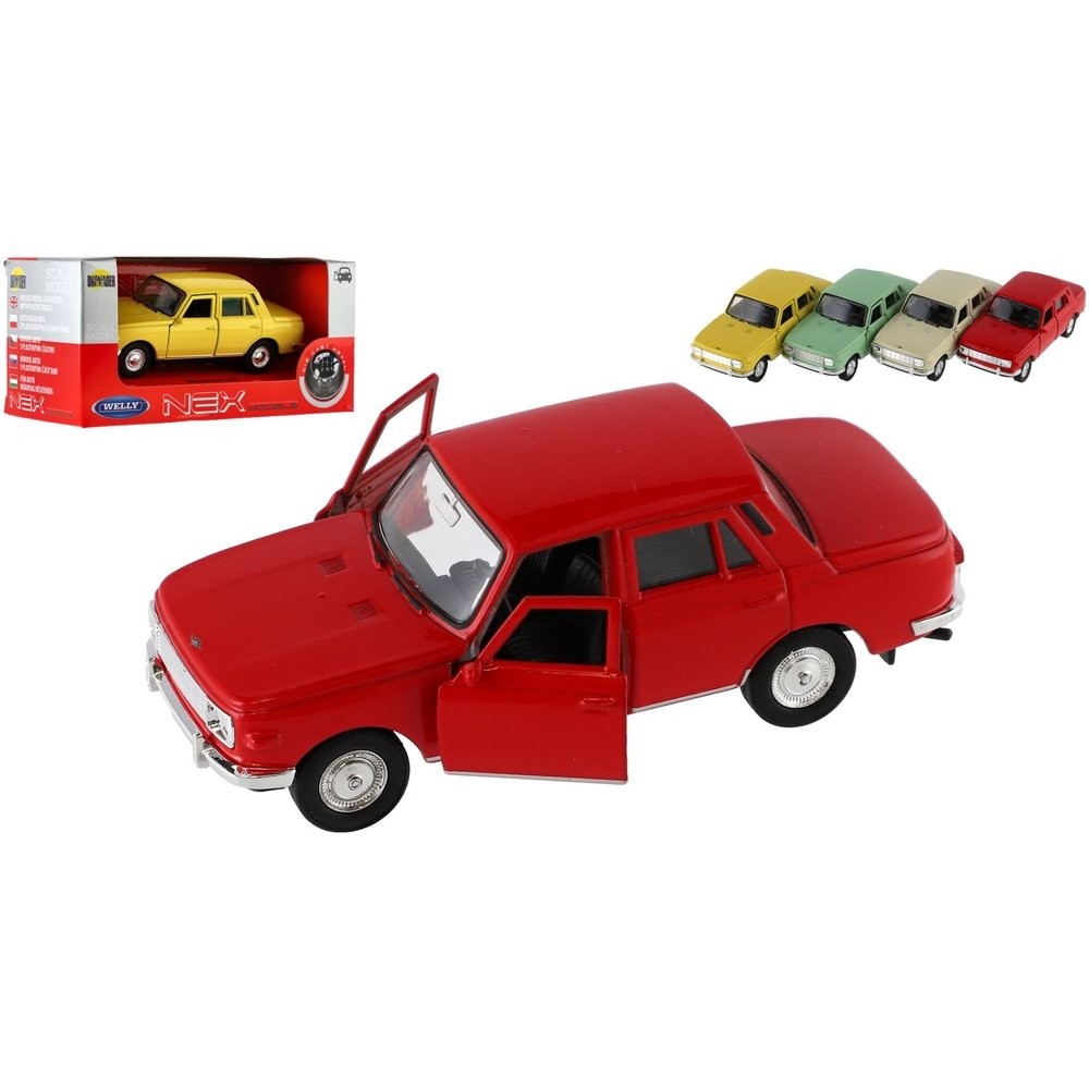 Auto Welly Wartburg 353 kov/plast 12cm 4 farby na voľný chod | Skolske ...