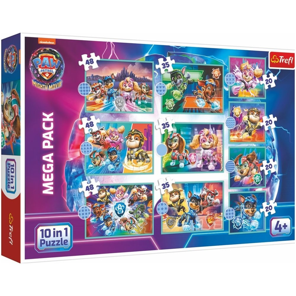Puzzle 10v1 Šťastný deň psov Tlapková Patrola/Paw Patrol | Skolske–tasky.sk
