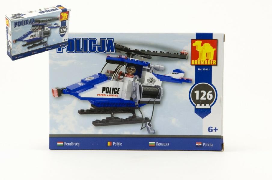 Stavebnica Dromader Polícia Vrtuľník 23401 126ks | Skolske–tasky.sk