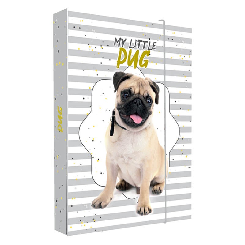 Dosky na zošity A4 Pug dog | Skolske–tasky.sk