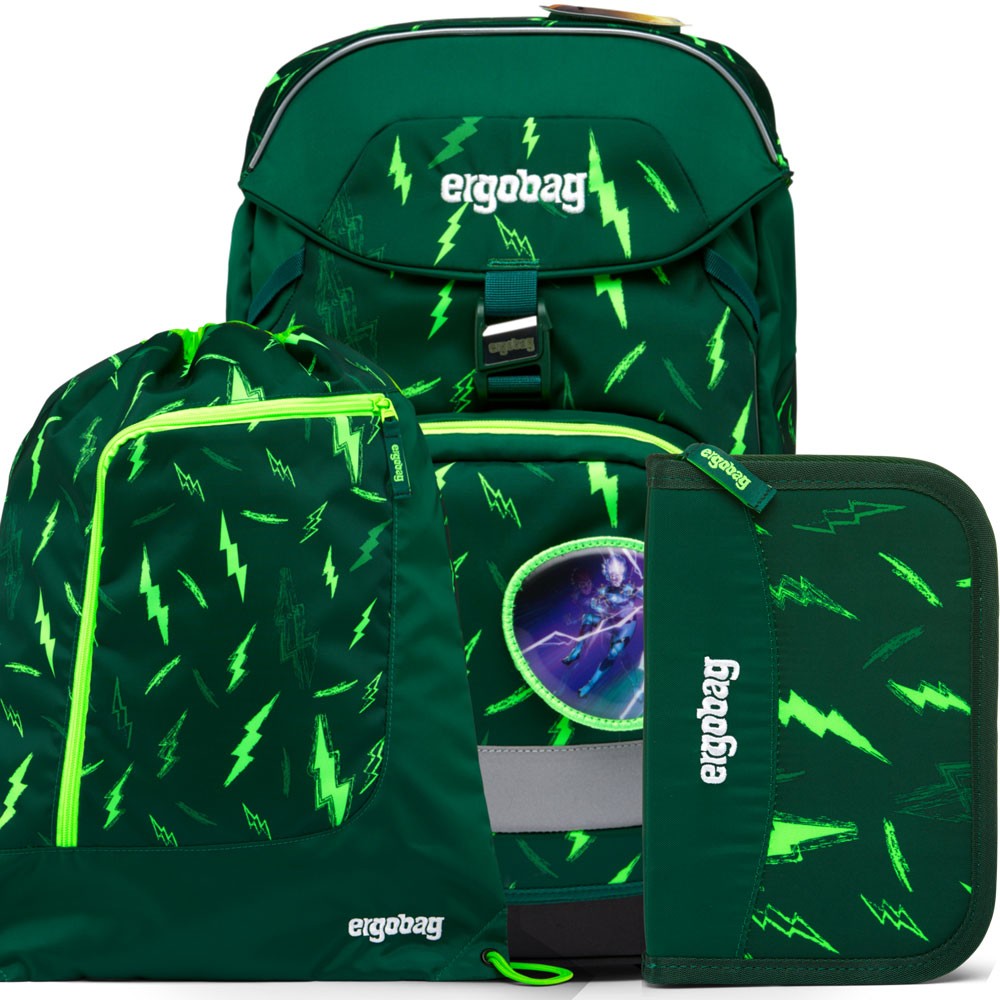 Školský batoh Ergobag prime Fluo blesk 2023 SET | Skolske–tasky.sk