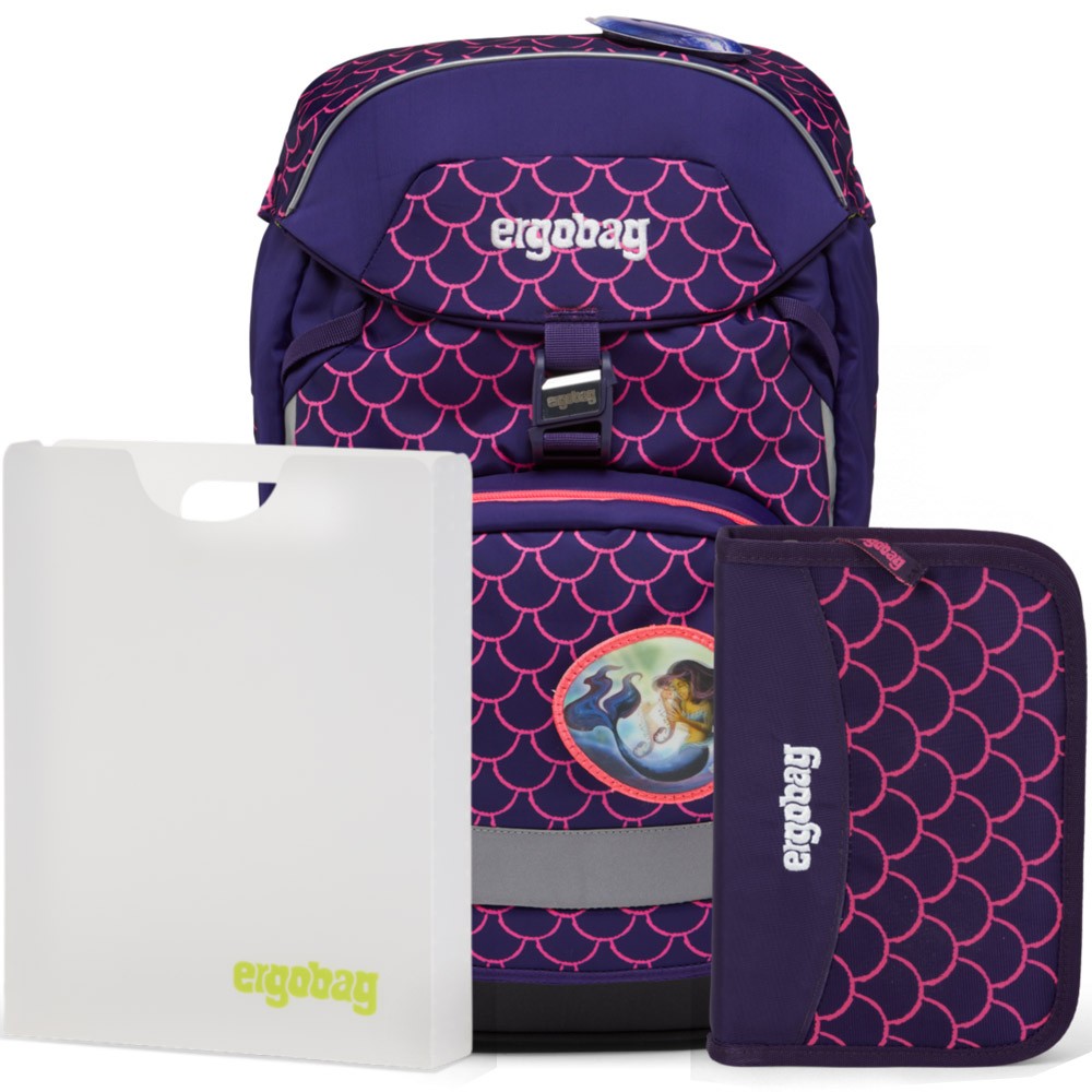 Školský set Ergobag prime Fluo ružový 2023 batoh+peračník+dosky | Skolske–tasky.sk